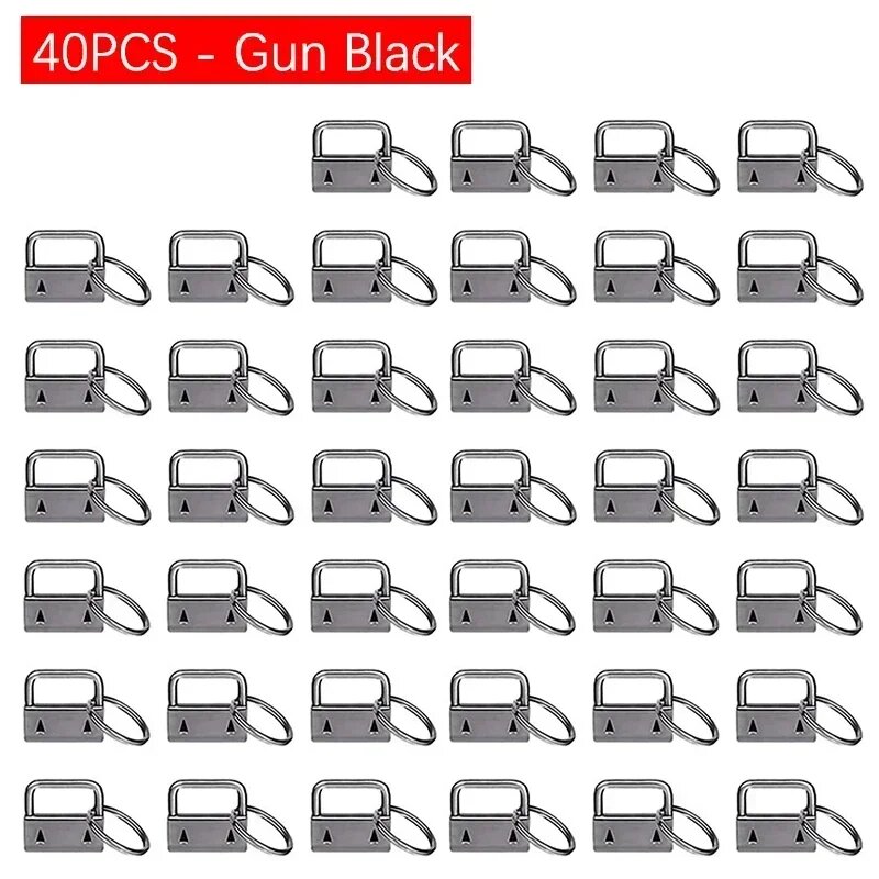 Комплект металлических пряжек для рукоделия 40 шт Черный, Gun black