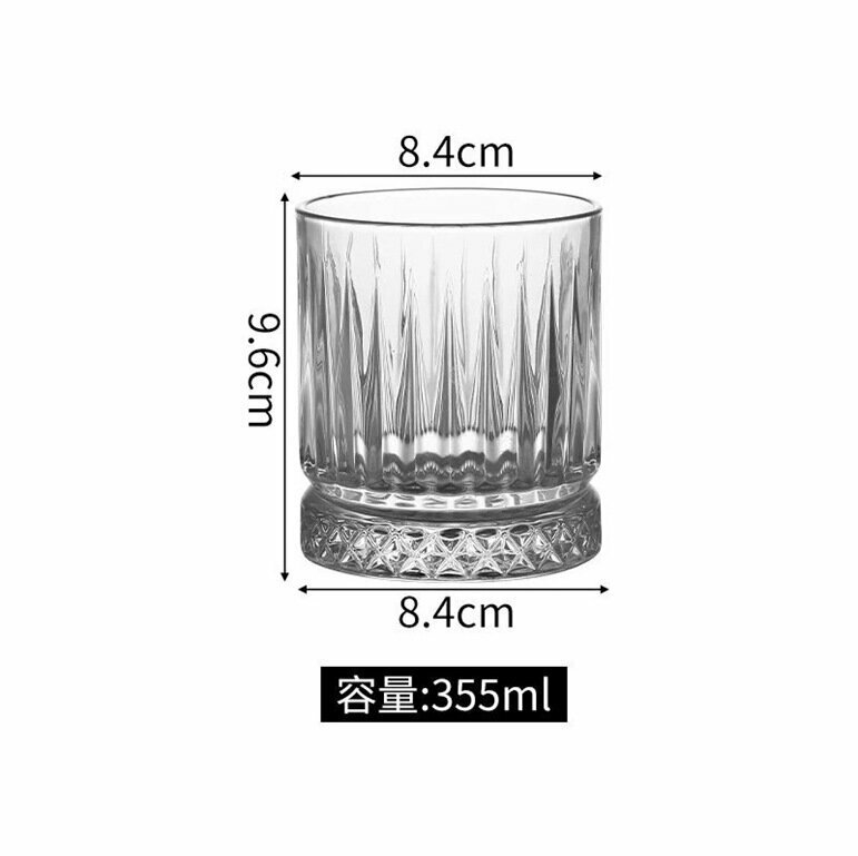 Утолщенный бокал для виски в форме алмаза, обычный пивной бокал, бокал для крепких спиртных напитков, бокал с вертикальными полосами.