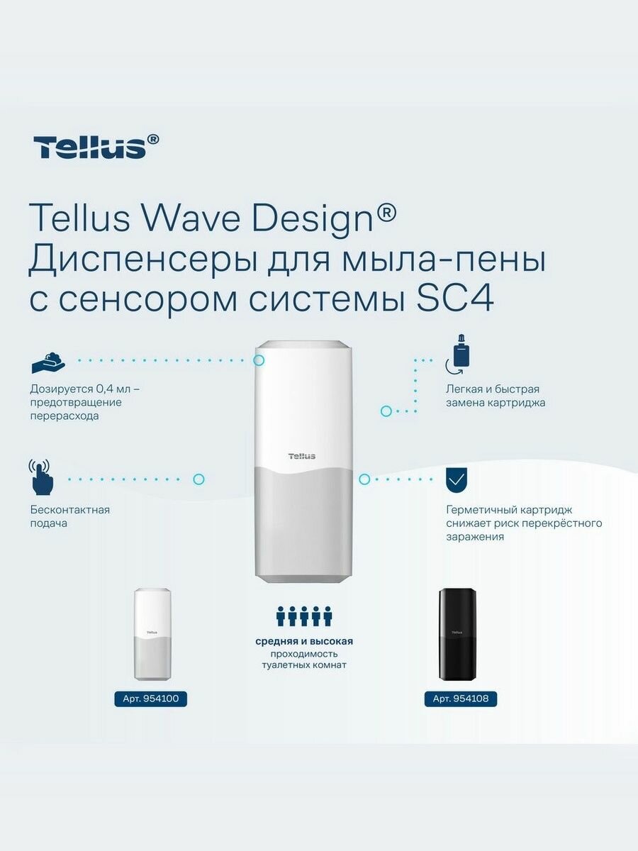 Tork (Tellus) диспенсер для мыла-пены с сенсором 954100, белый