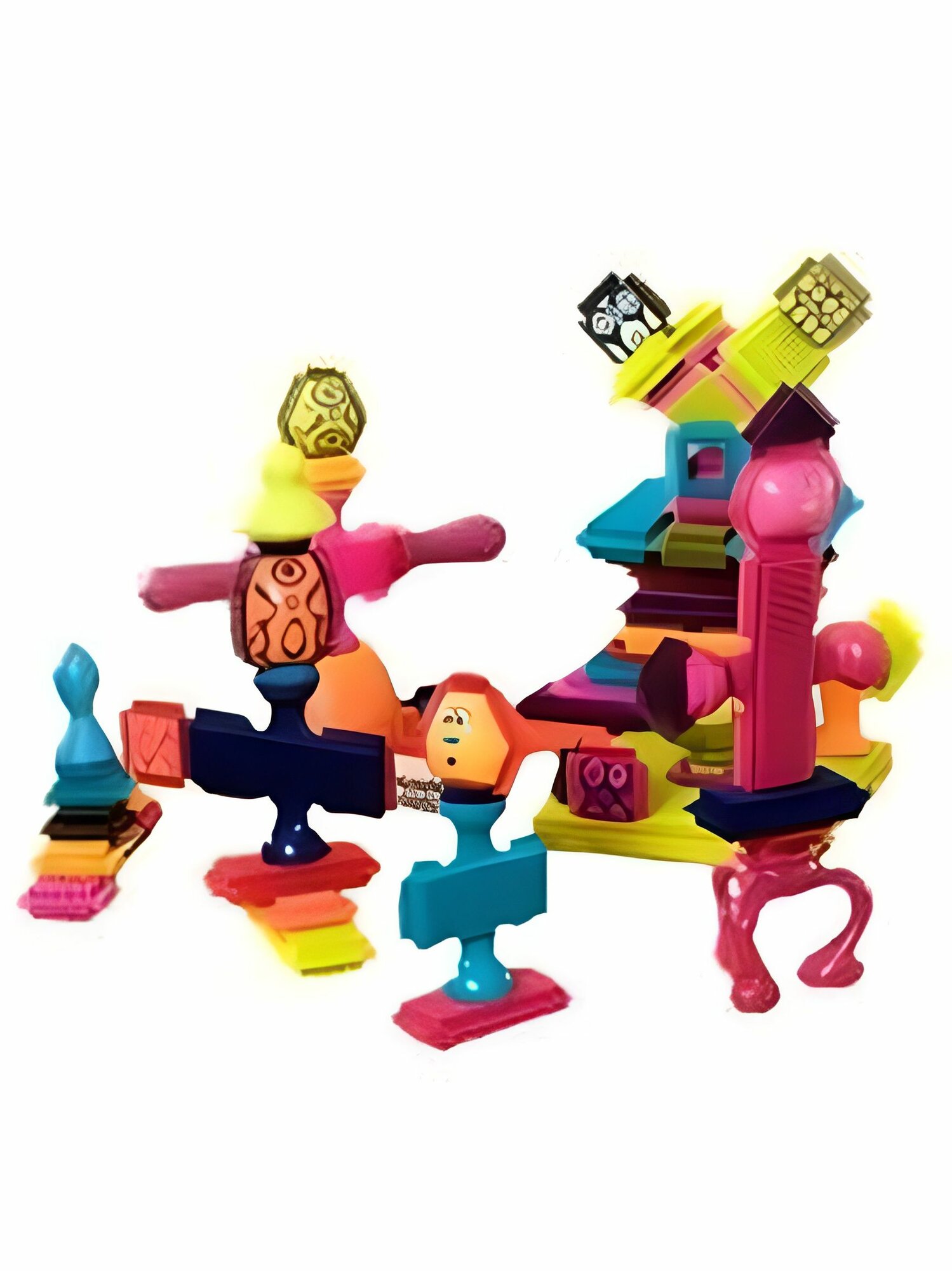 BRISTLE BLOCKS Конструктор игольчатый Спинаруз 75 деталей с контейнером для хранения для детей от 2 лет