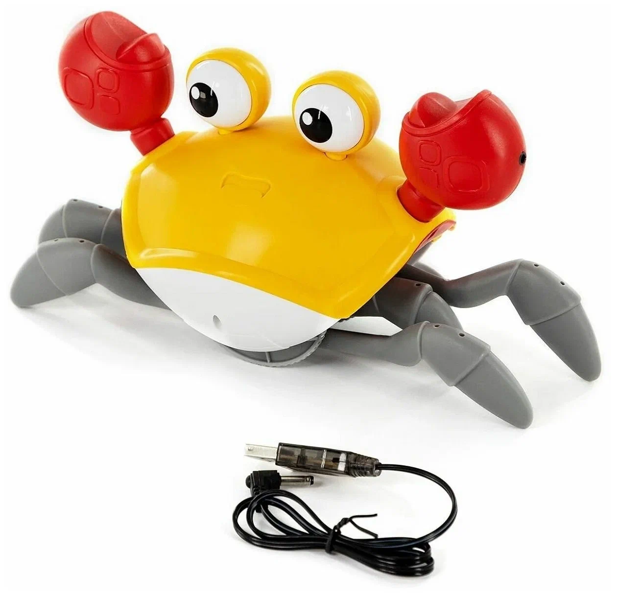 Электронная развивающая интерактивная игрушка краб, бегающий, ползающий, музыкальный, шагающий, FCJ0542190