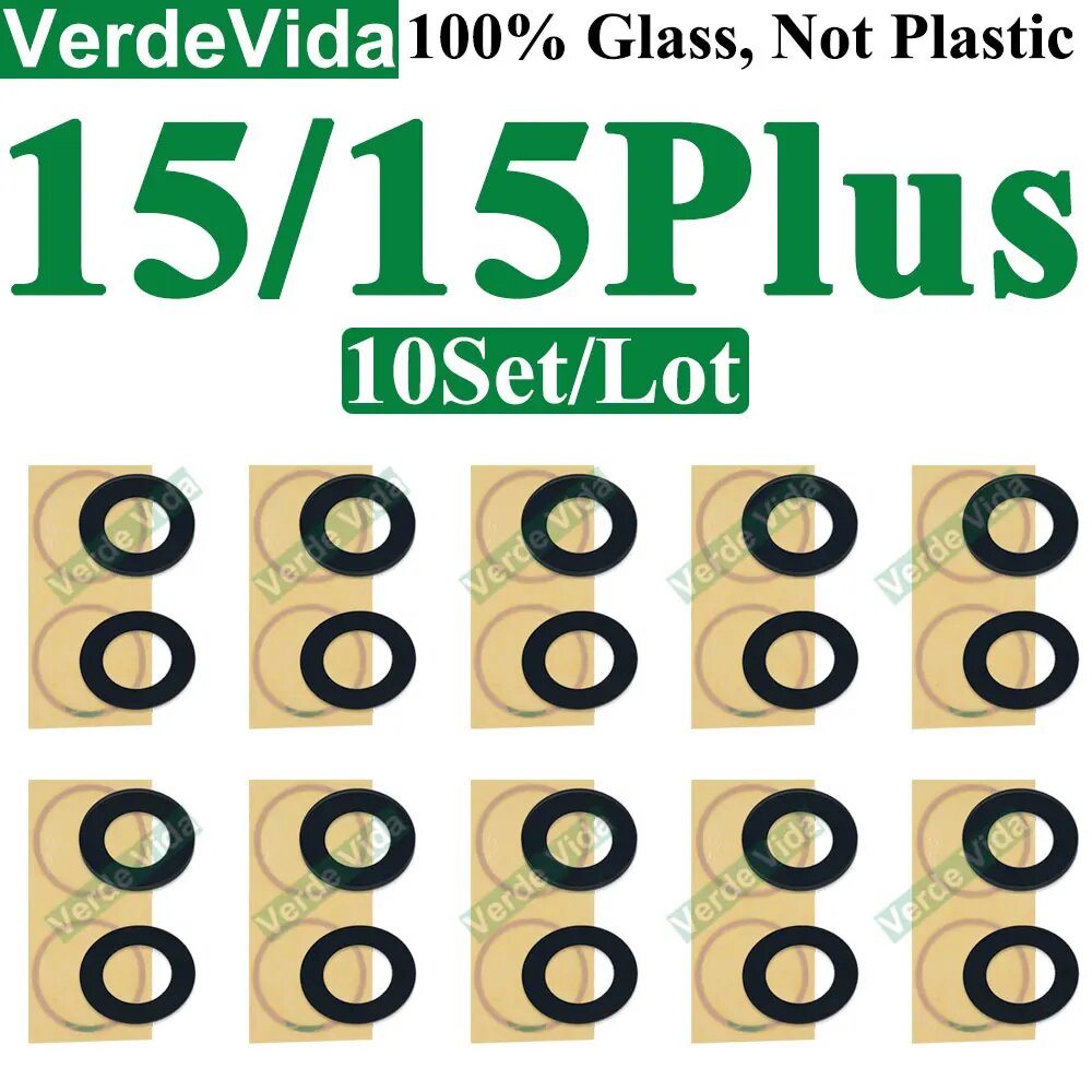 10 комплектов стеклянных линз для задней камеры A+ для iPhone 13 16 Pro Max 13Mini 14Plus 15Plus 15Pro 16Pro 11Pro 13Pro 12Pro 11Pro XS 12ProMax 10Set 15 15Plus