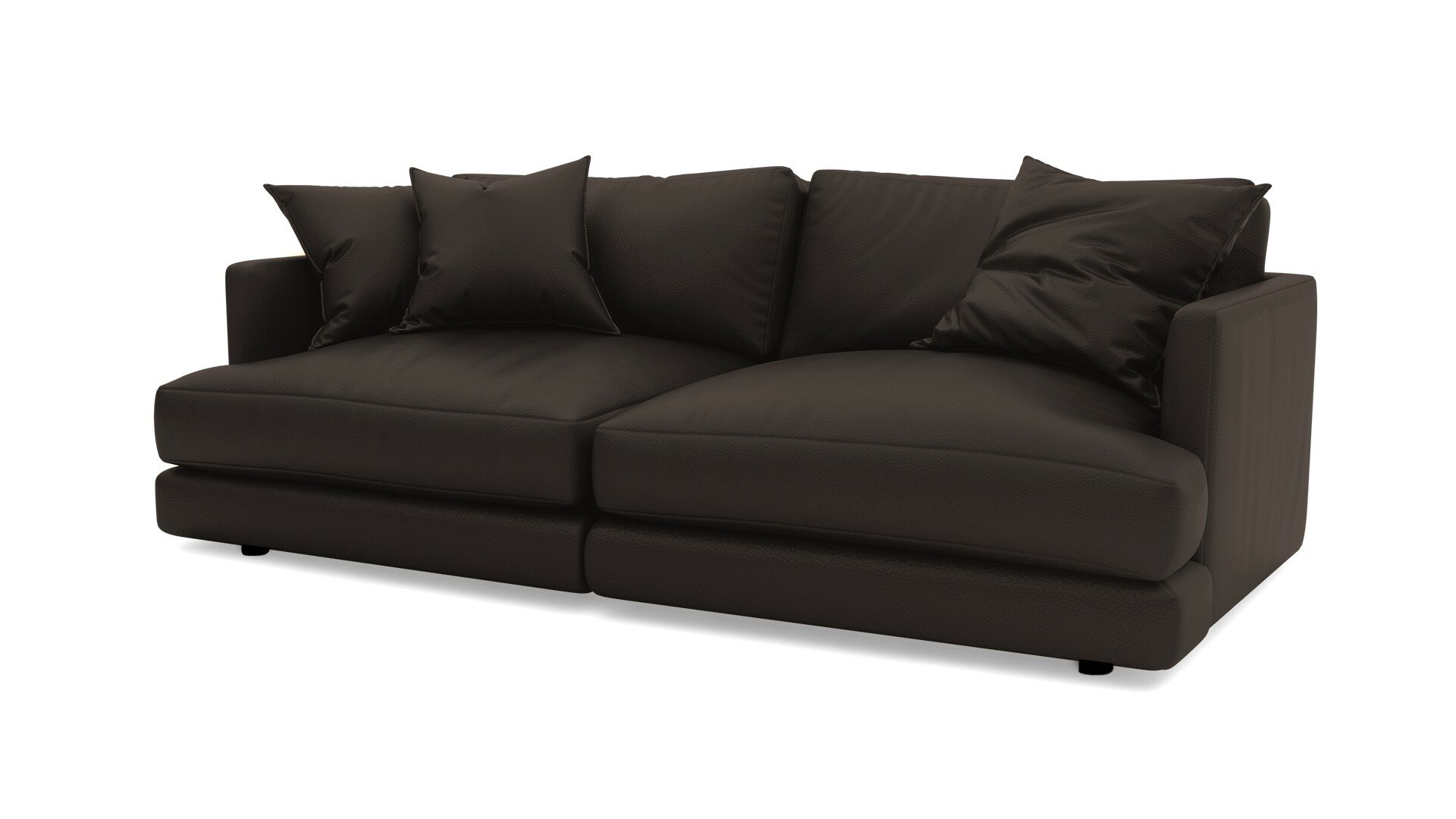 Диван Ибица 2 Galaxy Stone (экокожа) NOW 212x105x87 см, коричневый Экокожа, еврокнижка Дом мебели для вас