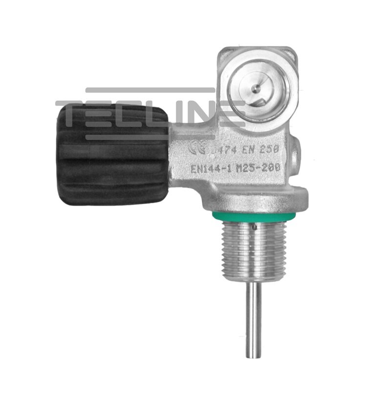 Вентиль TECLINE M25x2 для баллона (однопортовый, правый, 300 Bar)