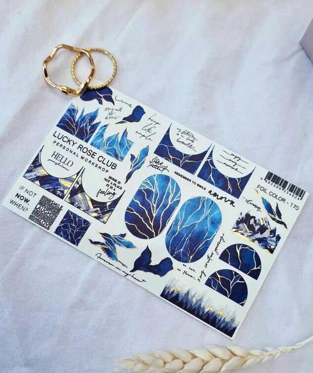 Lucky Rose Слайдеры наклейки для ногтей Foil 170