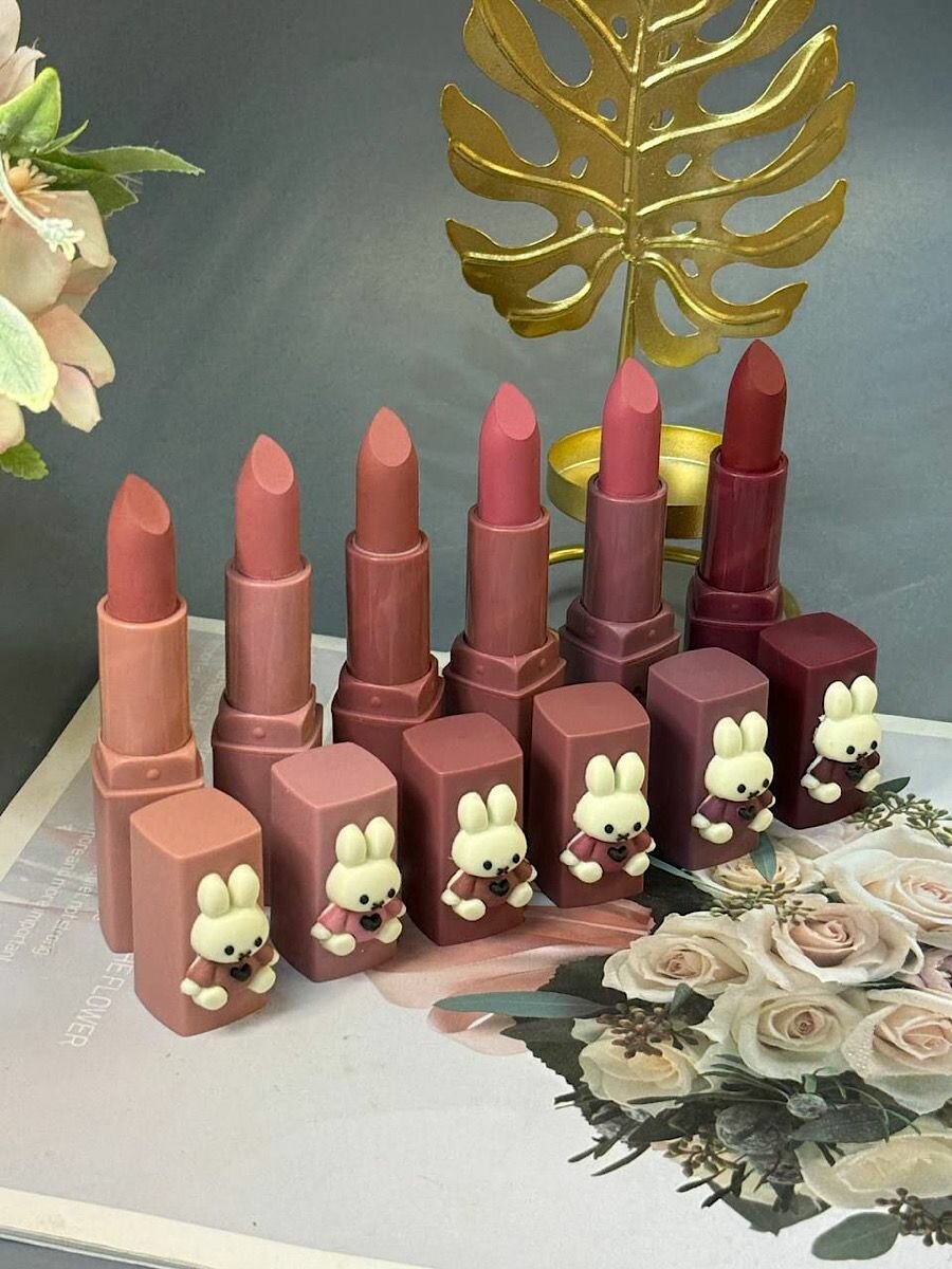 Набор матовых помад для губ 6шт губная помада красная матовая