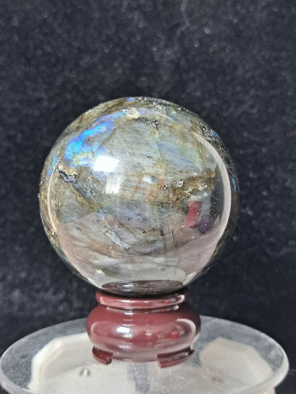 Камень шар лабрадор, натуральный камень, амулет, талисман и оберег 321 гр