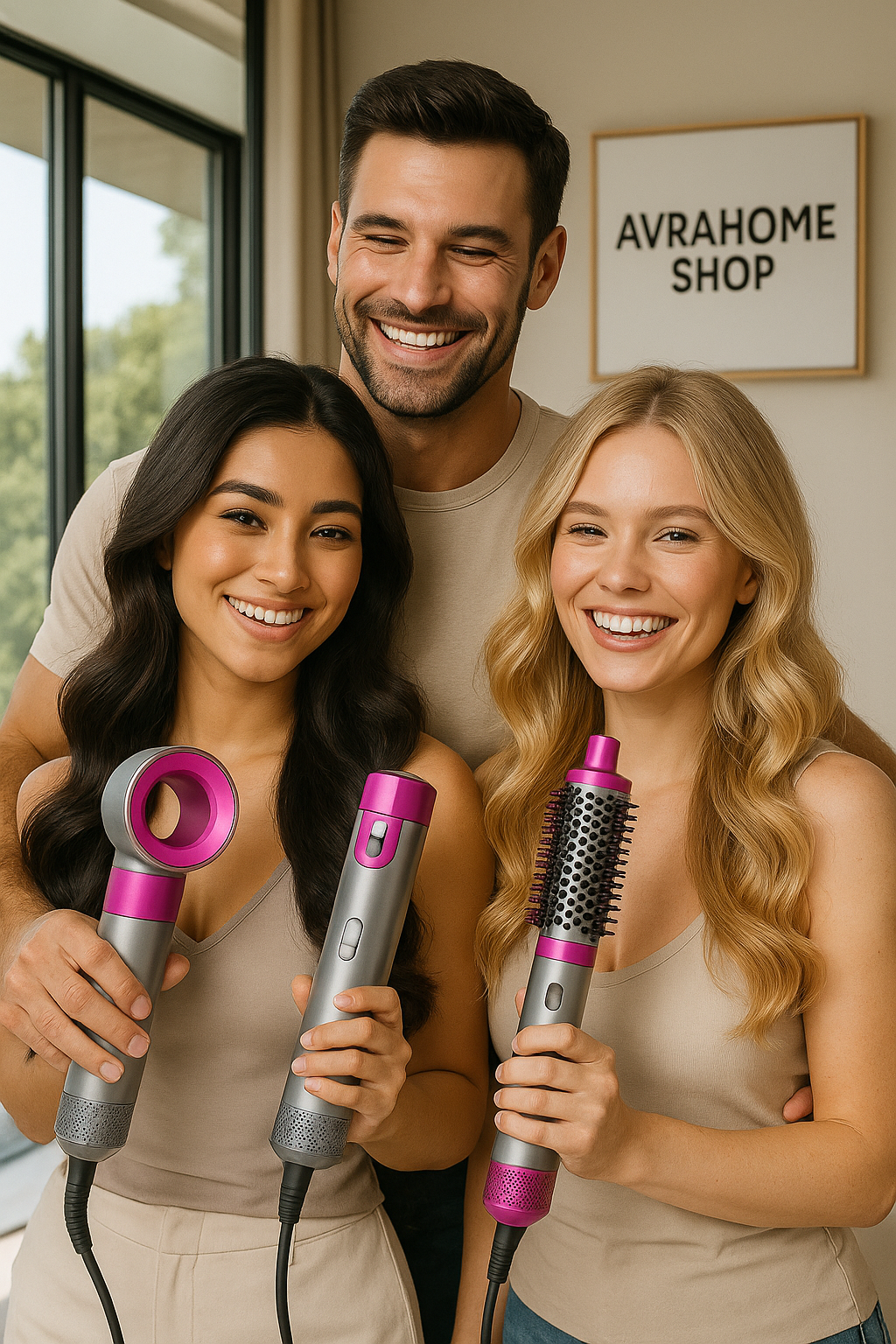 Мультистайлер 5в1 для волос: фен, плойка, уход