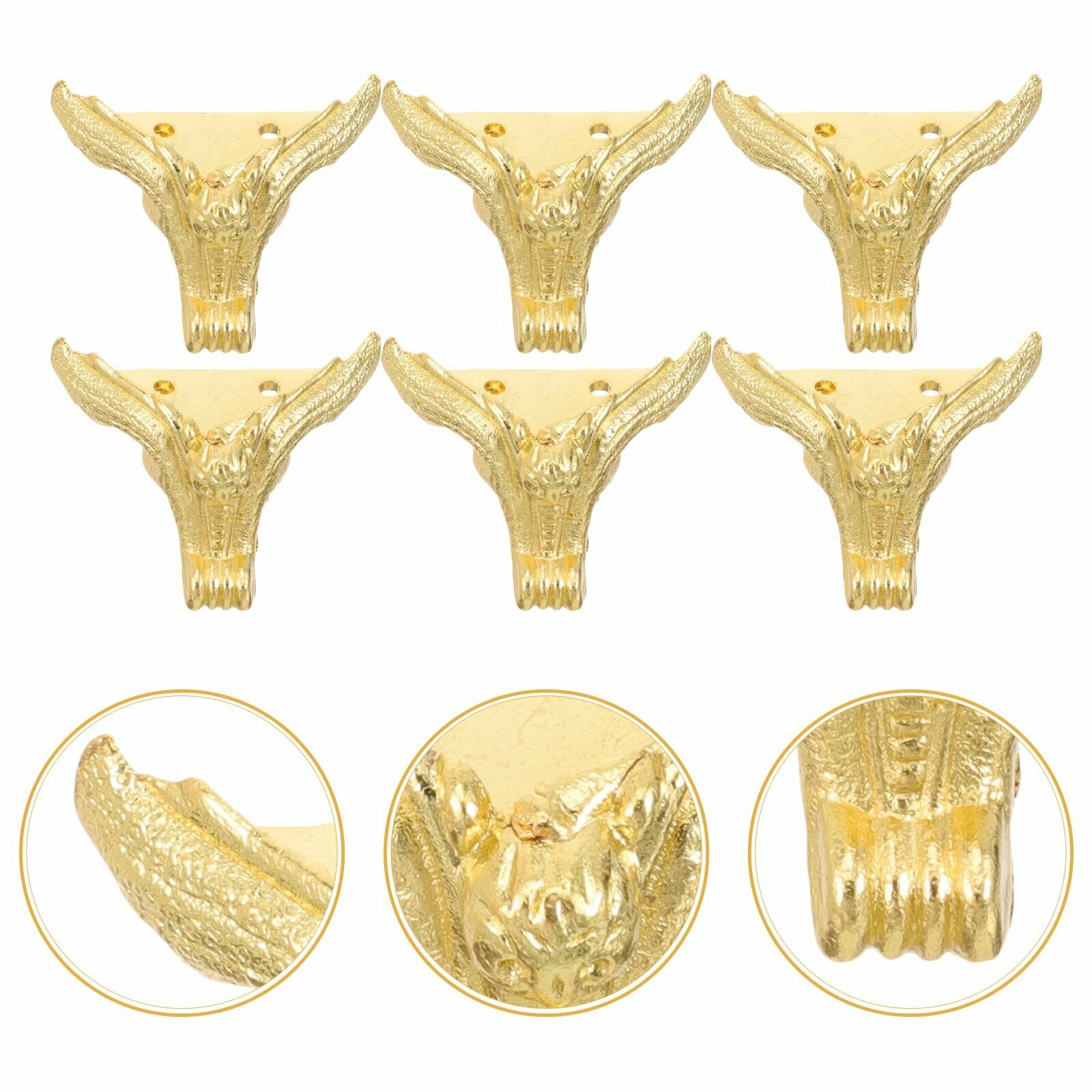 Деревянные мебельные ножки золотистые в наборе из 8 штук для опоры мебели