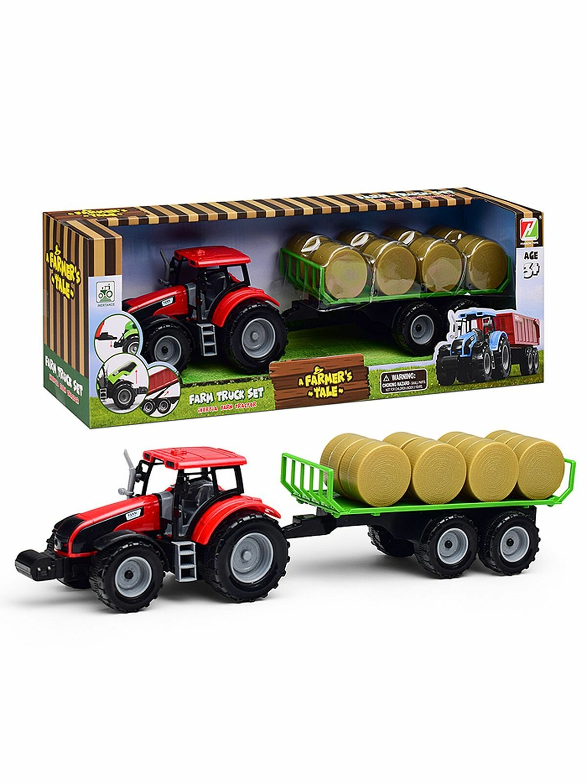 Игрушка Трактор "Ферма" цвет красный