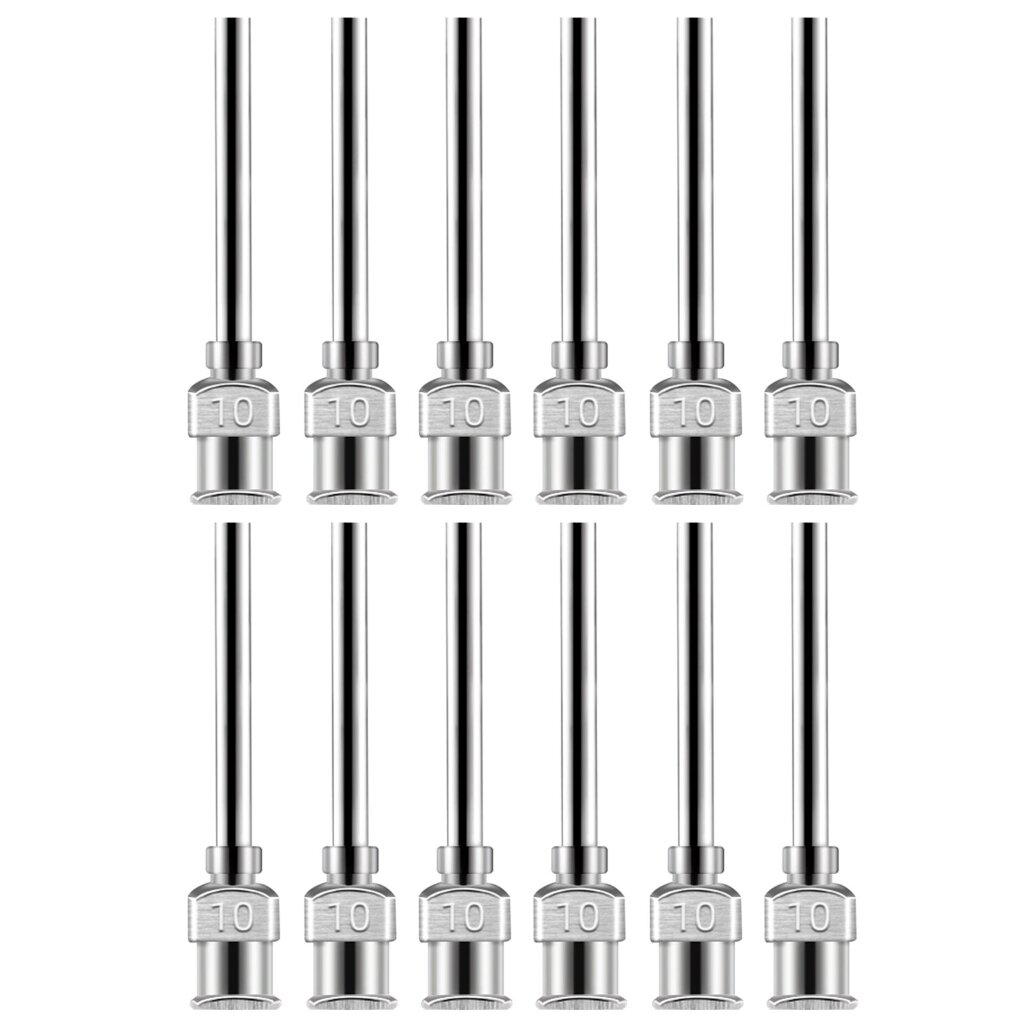 12шт 38 мм Дозирующая Игла из нержавеющей Стали для Точного Нанесения Клеев в электронных Изделиях и моделях