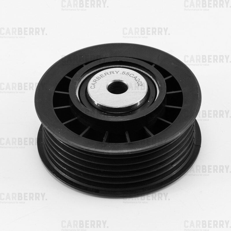 Ролик обводной поликлинового ремня CARBERRY MERCEDES W202, W124, W210, W460, W463, W140, Sprinter, Vito 96->, SSANGYONG Korando, Musso 96-> (55CA202)