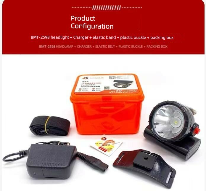 60-часовой перезаряжаемый взрывозащищенный фонарь для шахтеров без сигнальной лампы, черный для безопасной работы в