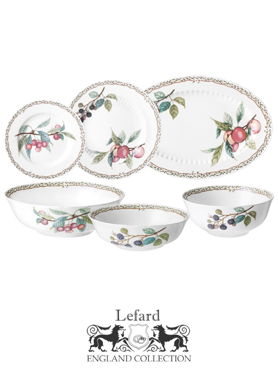 Сервиз обеденный Lefard Фруктовый сад 23 предмета на 6 персон, фарфор