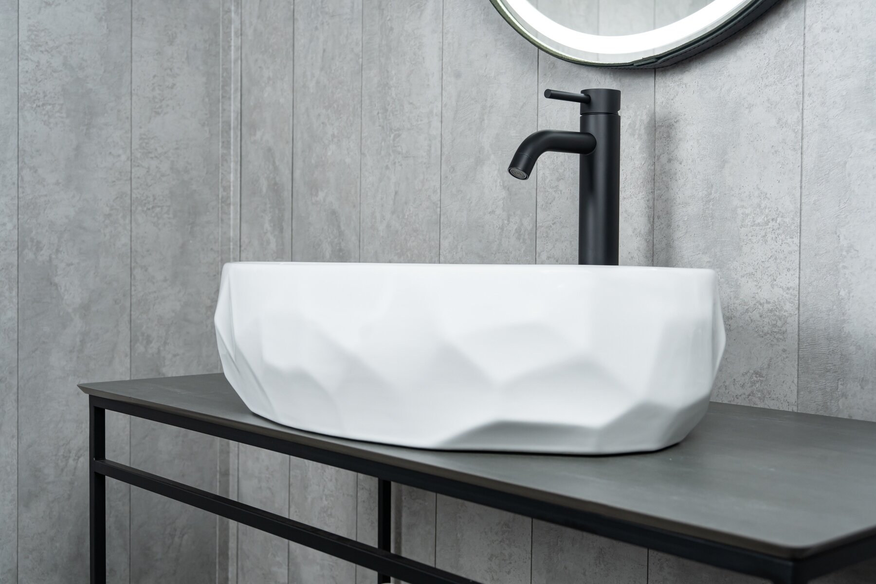 Раковина накладная GID Lago 9030wx 60х40 белая глянцевая, овальная, керамика