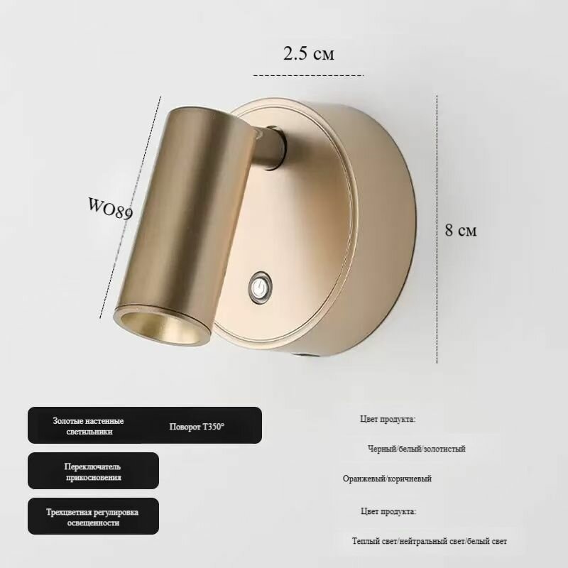 Настенный светильник, LED, 3 Вт