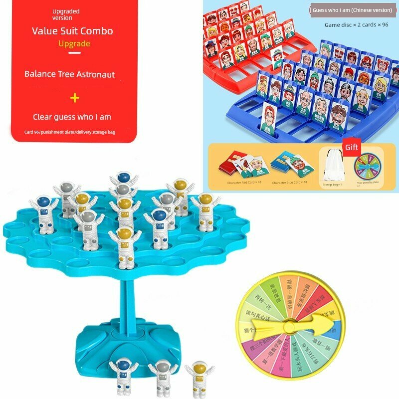 Детская развивающая игра-балансир «Космонавт» (аналог «Джэнга») с кроликом, настольная игра для отдыха, интерактивная