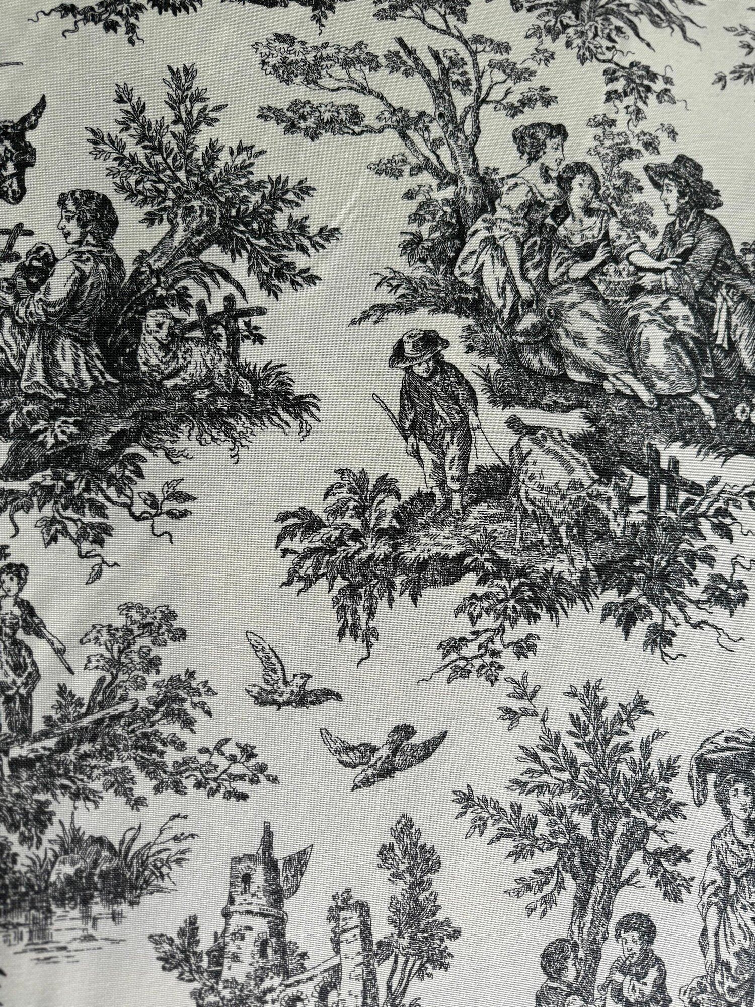 Ткань Duck 300*180см водоотталкивающая Туаль Де Жуи цвет серый