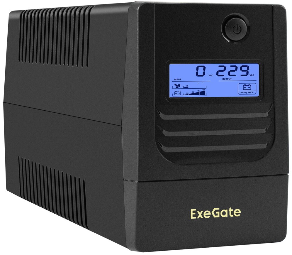 Источник бесперебойного питания ExeGate Smart LB-650. LCD. AVR.2SH. USB