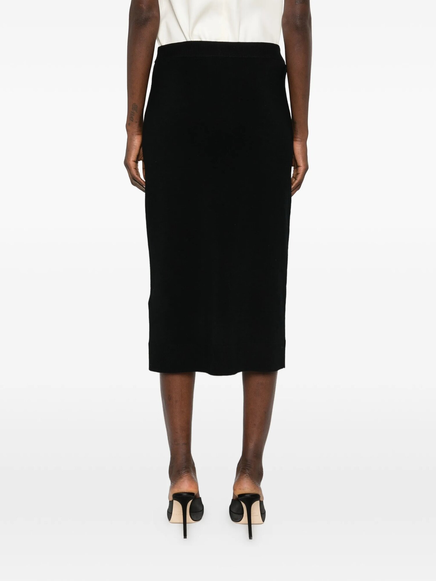 Юбка Victoria Beckham Button-detail midi skirt, размер M — фото 1