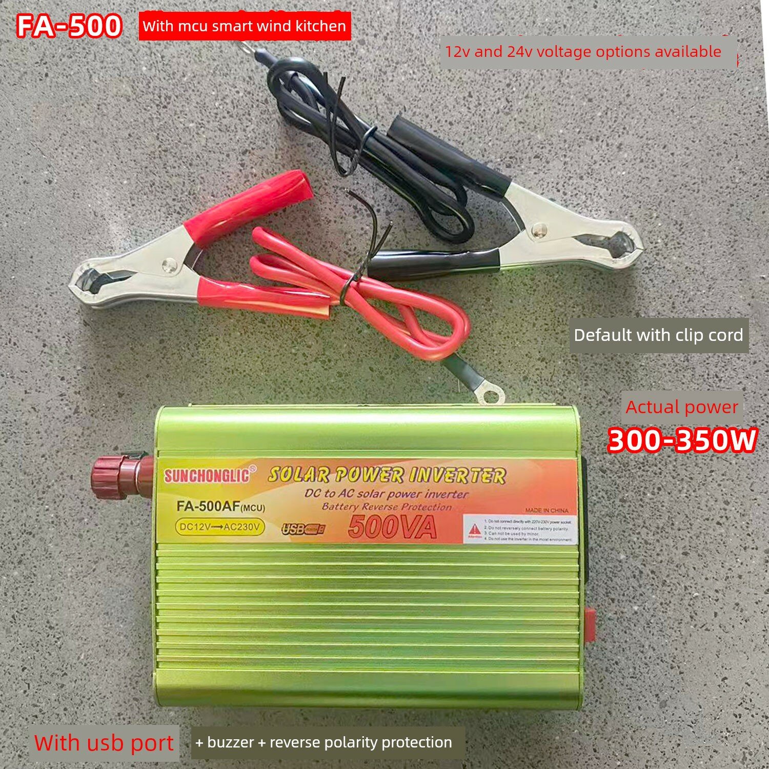 Инвертор-преобразователь напряжения Xinchuangli для большегрузных автомобилей, 24В в 220В, 1000Вт/2000Вт/3000Вт, Sol