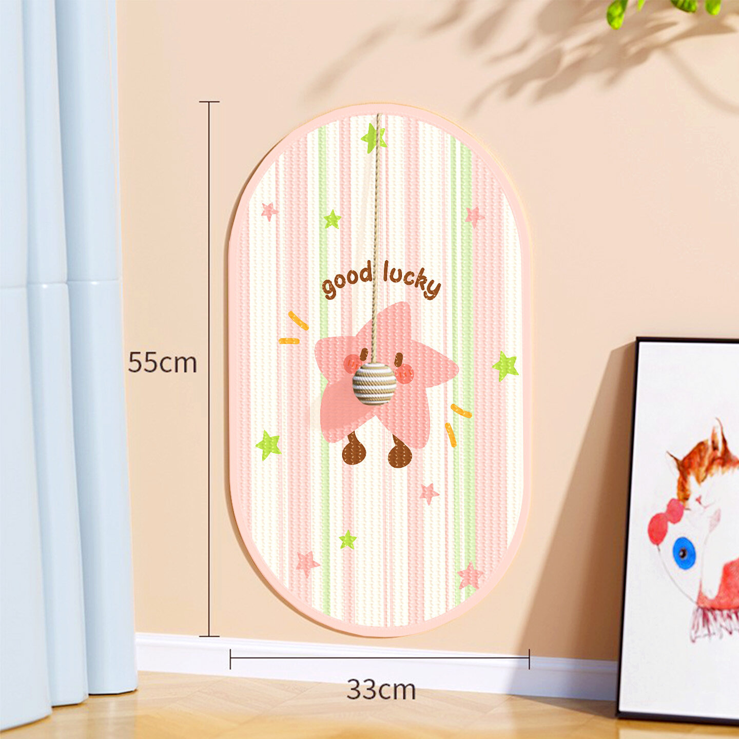 Картонная сизалевая доска для когтей кошек, вертикальная настенная, износостойкая, не оставляющая шерсти, защита для мебели, антицарапающий коврик