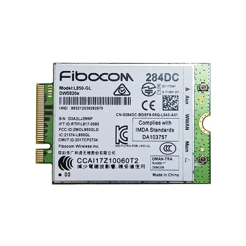 Fibocom L850-GL DW5820E XMM7360 LTE Cat9 модуль для Dell