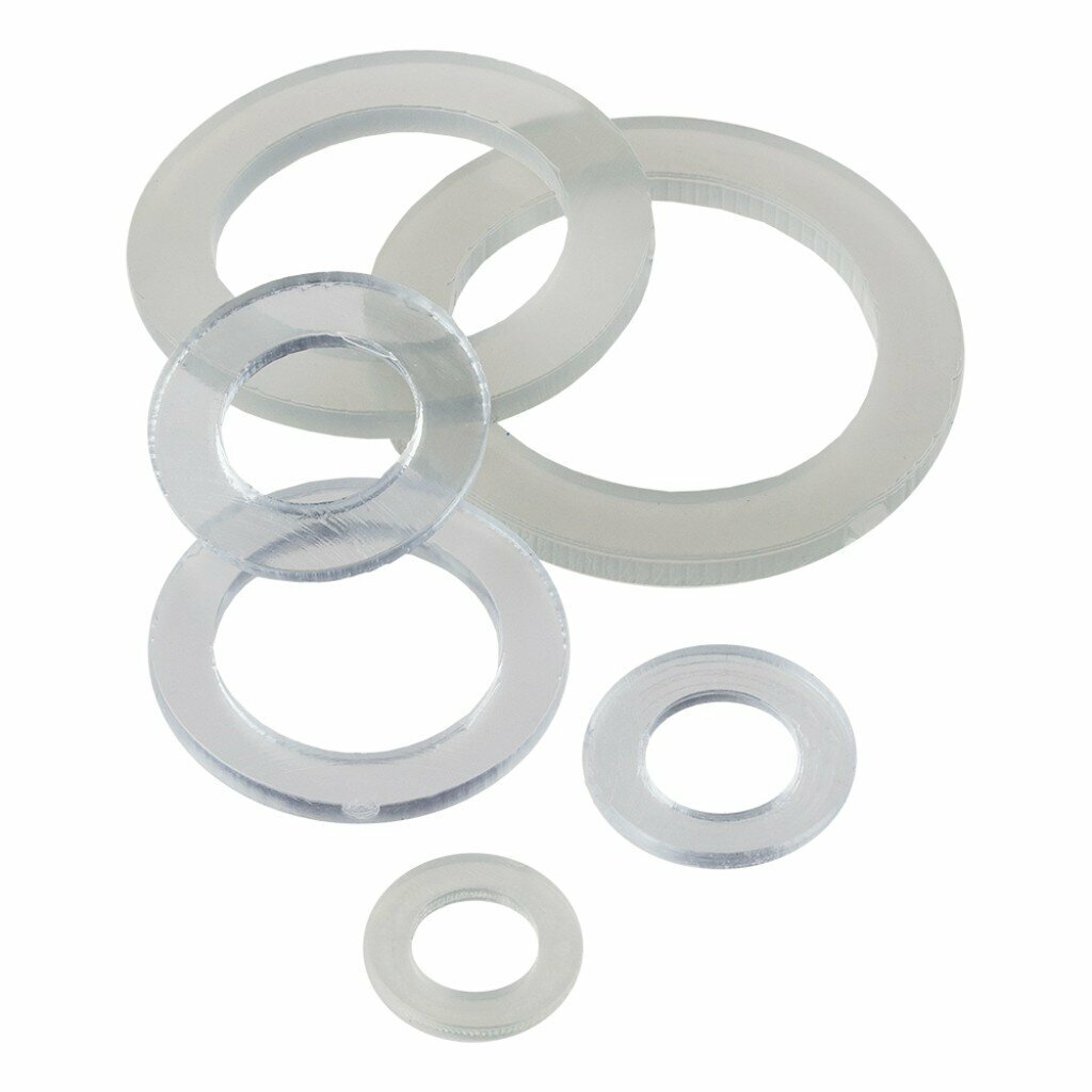 Набор прокладок сантехнических MasterProf Сантехник № 3+, силикон, 6 шт, прозрачные уплотнительные кольца ИС.131417