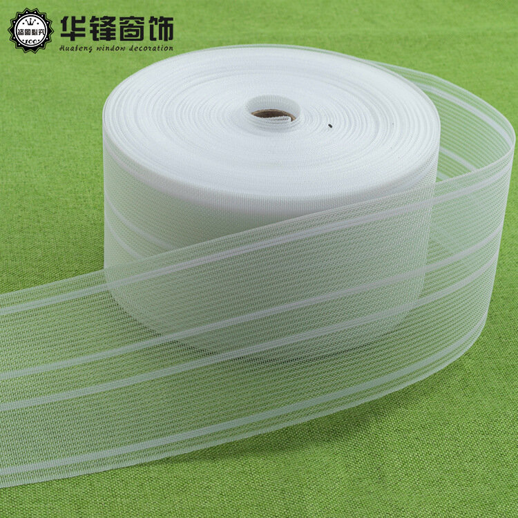 2025 8/ 10cm 100m Толстая ткань для штор Лента Нейлоновая лента Прозрачная лента Перфорированная лента Лента с крючками Аксессуары