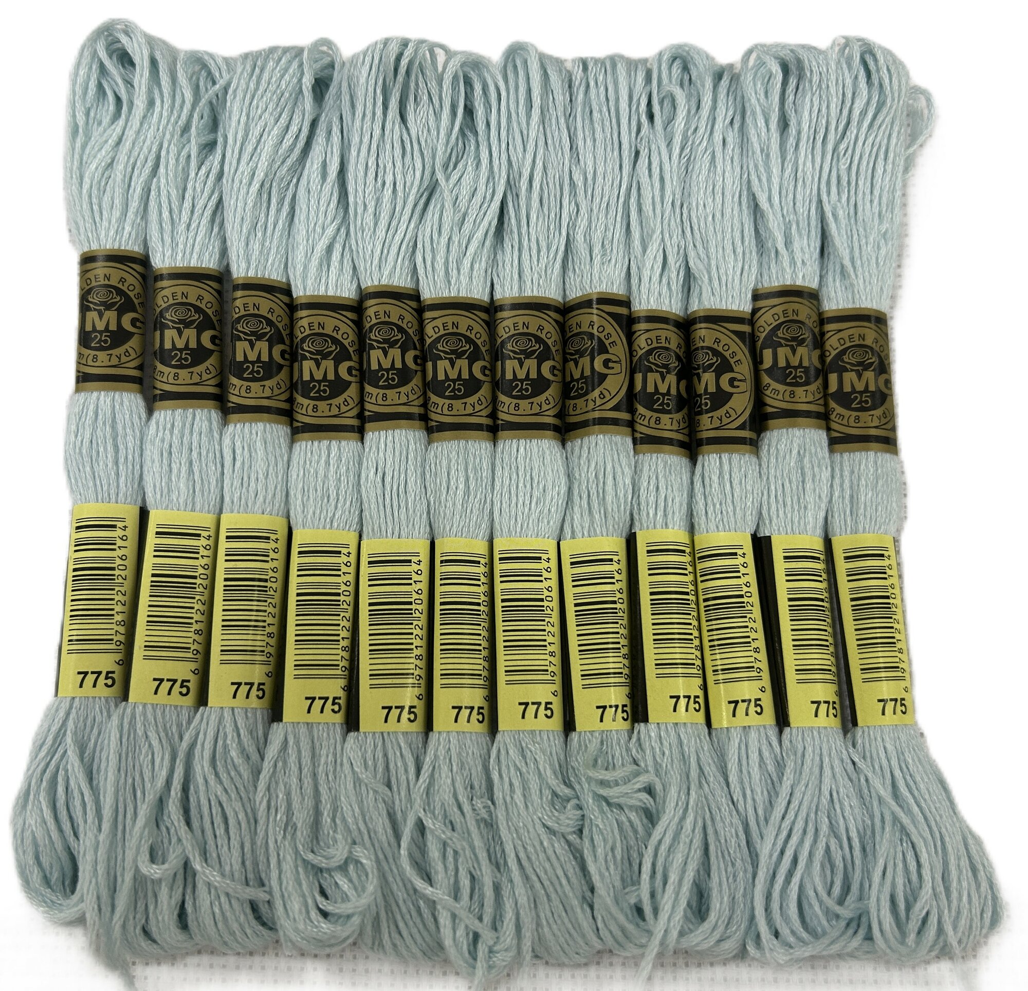 Нитки для вышивания JMC мулине (150-3866) 100% полиэфир 12 штук x 8 м