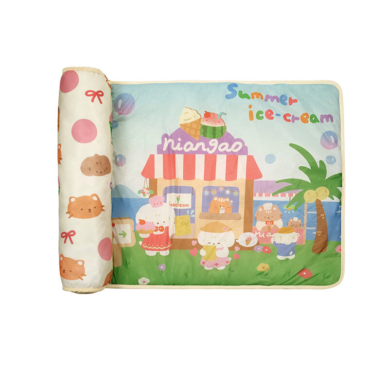 Станция десертов из рисовых лепешек Niangao, ледяная подушка, подушка для питомца, летний коврик для кошек, моющийся, защищает шейные позвонки