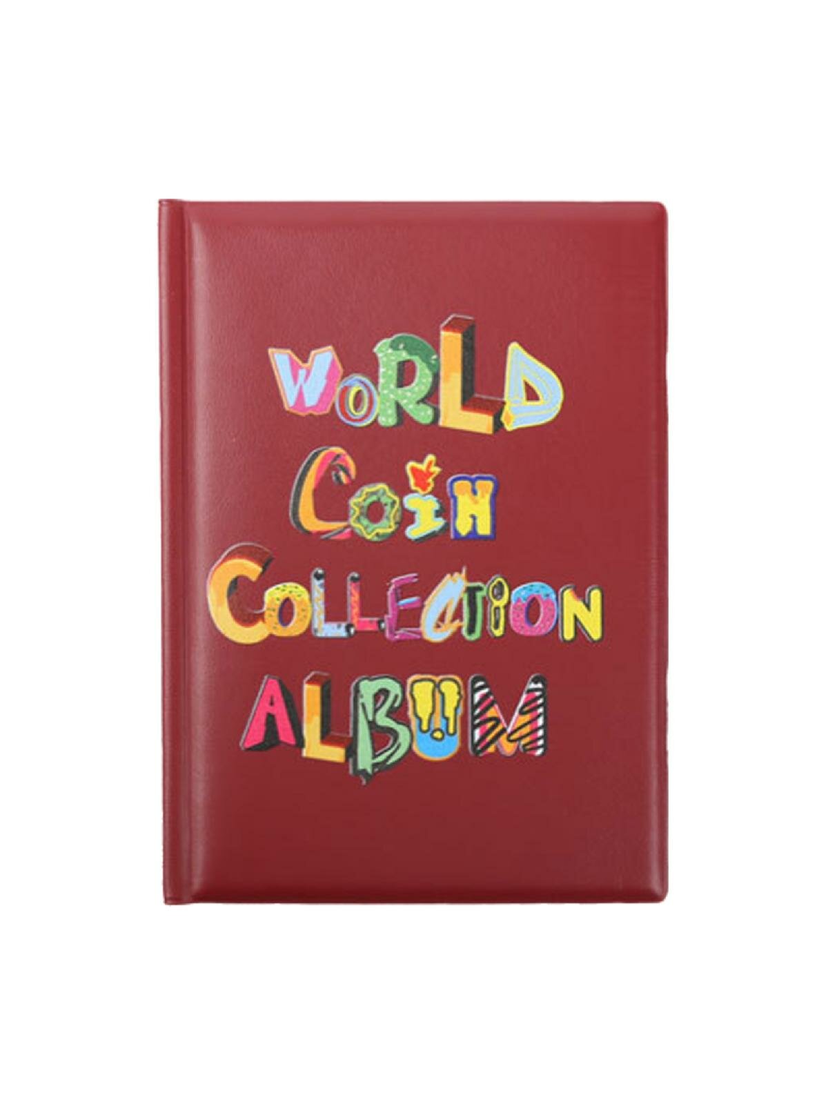 Кожаный альбом для сбора монет 120 Карманный держатель для монет, карман 2,9x2,9 см