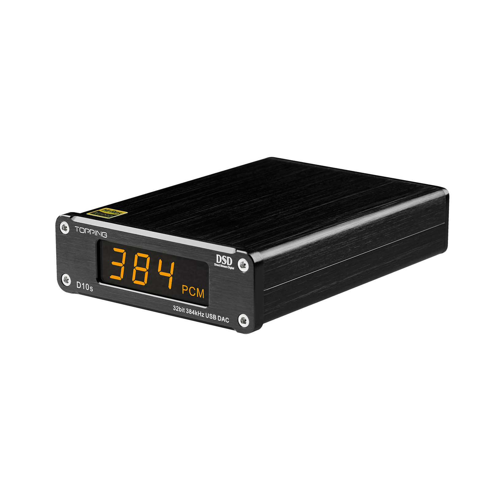 TOPPING D10S Audio HiFi Digital USB DAC XMOS XU208 ES9038Q2M PCM384KHz DSD256 Line Out LED Display Screen Black Silver 14.6*10.3*3.7cm 21*15*6.5cm 500g 1* D10S USB 1* USB Cable 1* User Manual