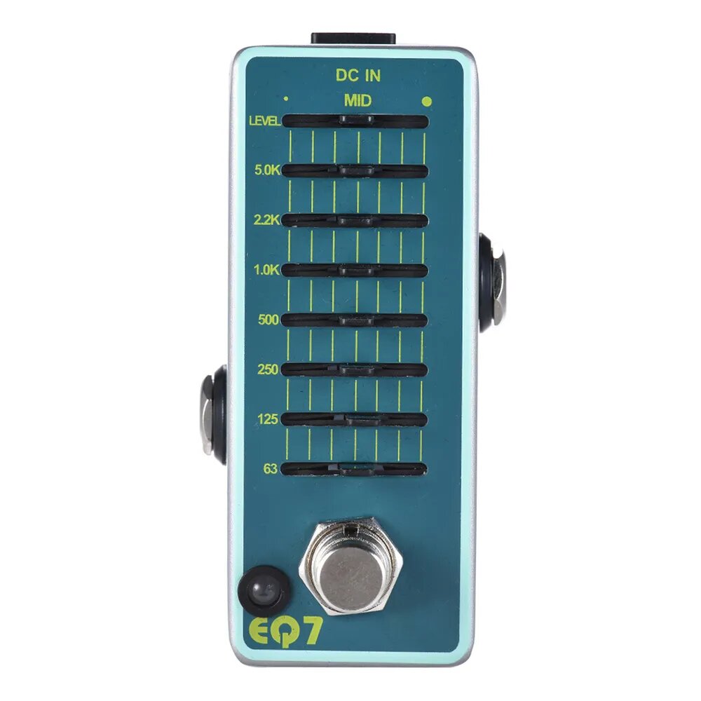 Педаль эффектов EQ7 для электрогитары, 7-полосный эквалайзер с настоящим байпасом