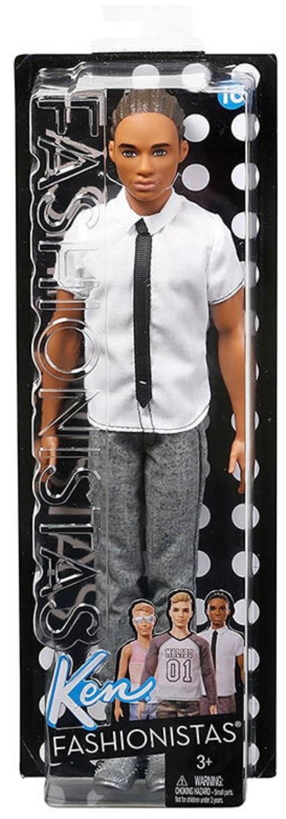 Кукла Barbie Игра с модой Fashionistas 10 Кен в рубашке с галстуком FNJ42