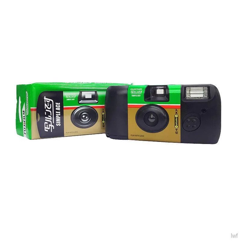 Японская версия одноразовой пленочной фотокамеры Fujifilm Simple ACE400 цветная пленка вспышка "дурачок" фотокамера Simple ACE400, можно снять 27 кадров.