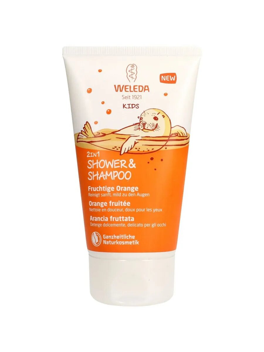 Weleda Детский шампунь-гель для волос и тела Апельсин, 150 м