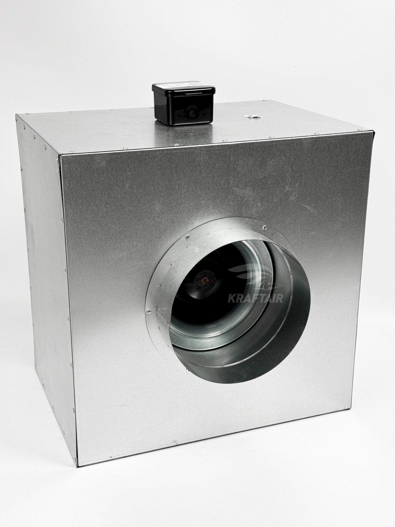 Шумоизолированный вентилятор канальный ВКК-200 в металлическом корпусе, 220В, 870 м3/час, 80 Вт, для круглых воздуховодов диаметром 200 мм, IP 44