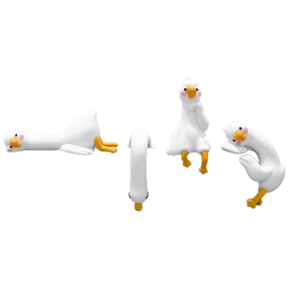 Украшения для дня рождения Cikiki Silly Goose, 2-дюймовая фигурка гуся для украшения стола, забавные аксессуары для вечеринки, деревянные фигурки гусей, которые можно толкать и тянуть, украшение для полки и стола.