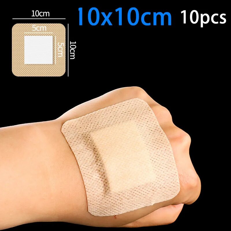 Стерильные повязки на раны 10x10 см, 10 шт, цвет: skin color 10