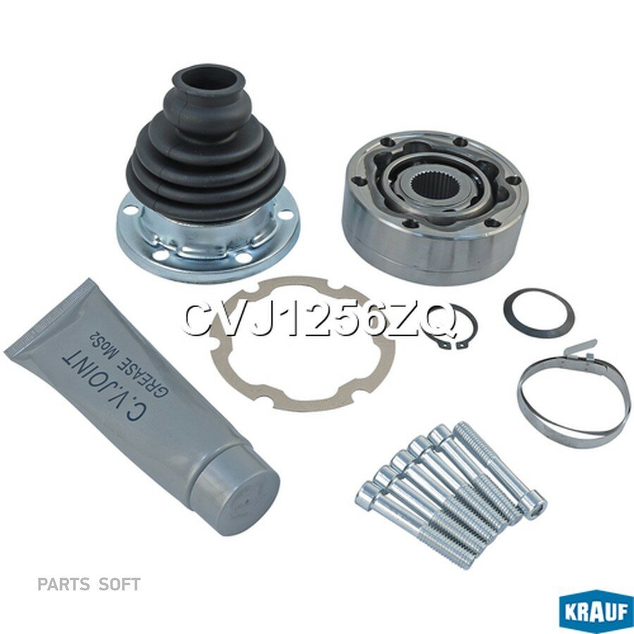 ШРУС AUDI A3 I/SKODA/VW GOLF III-IV/PASSAT III-IV 1.6-2.9 82-10 внутр. от официального дистрибьютора, KRAUF, артикул CVJ1256ZQ