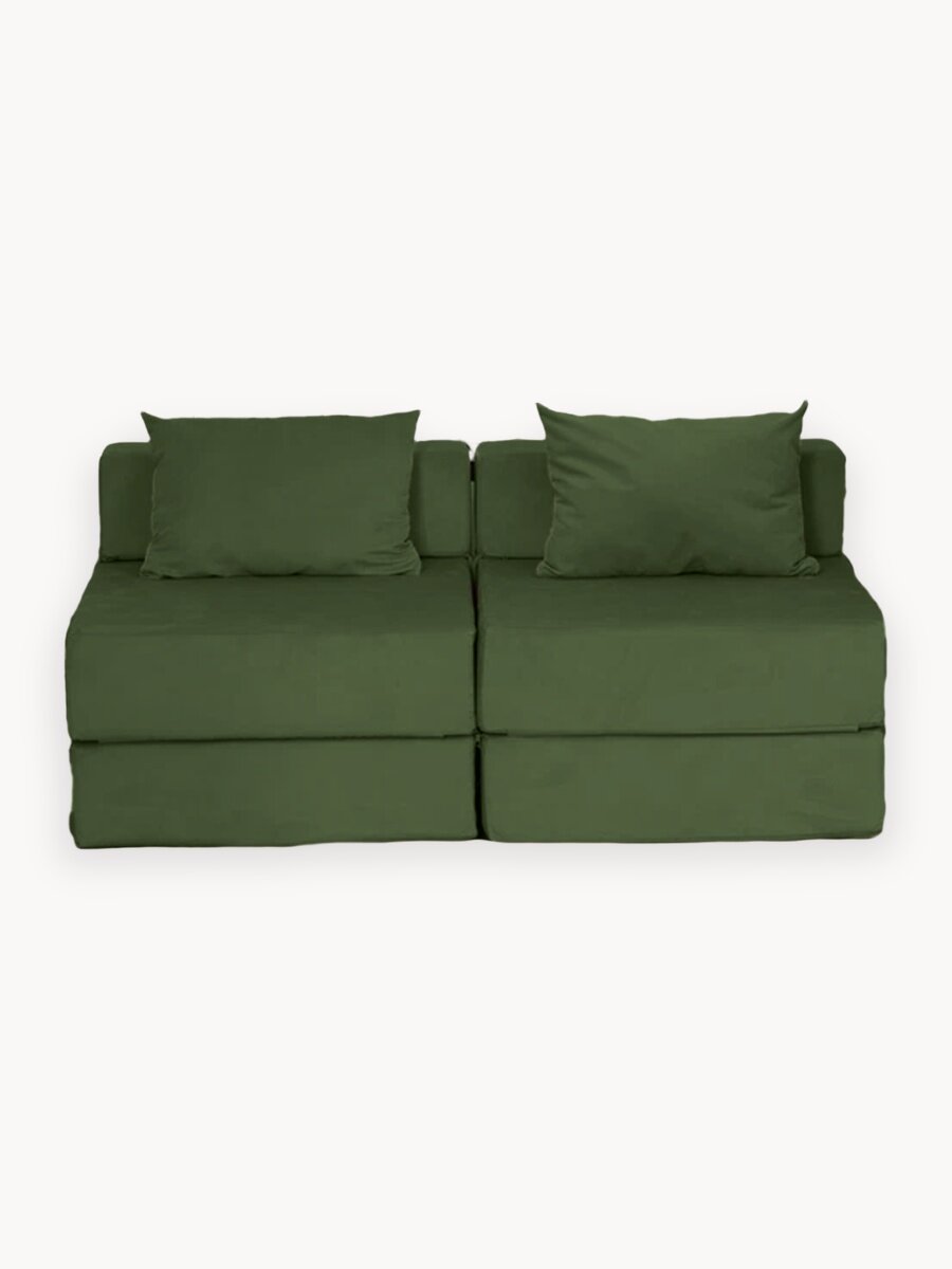 Бескаркасный Мини Диван Эссен Двойной Зеленый