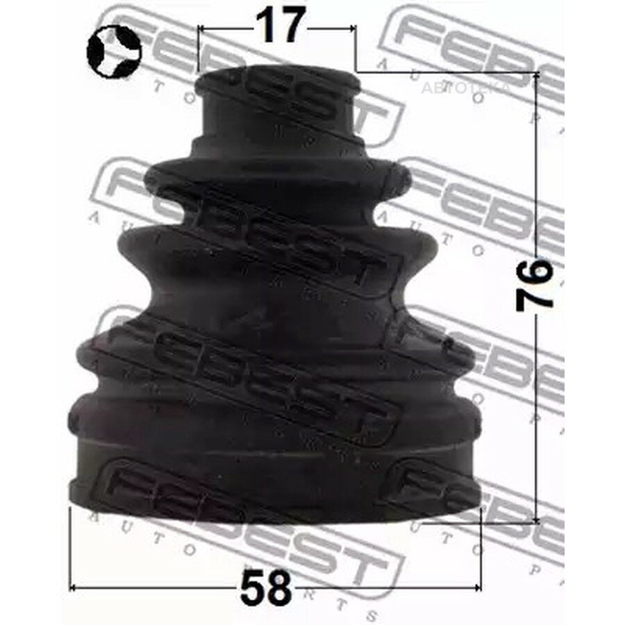 Пыльник ШРУСА TOYOTA RAV4 ACA3#/ALA3#/GSA33/ZSA3# 05-12 внутр. (компл.) FEBEST 0115ALA49RT
