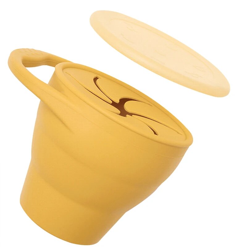 Силиконовая чашка для малышей 300 мл 008-mustard