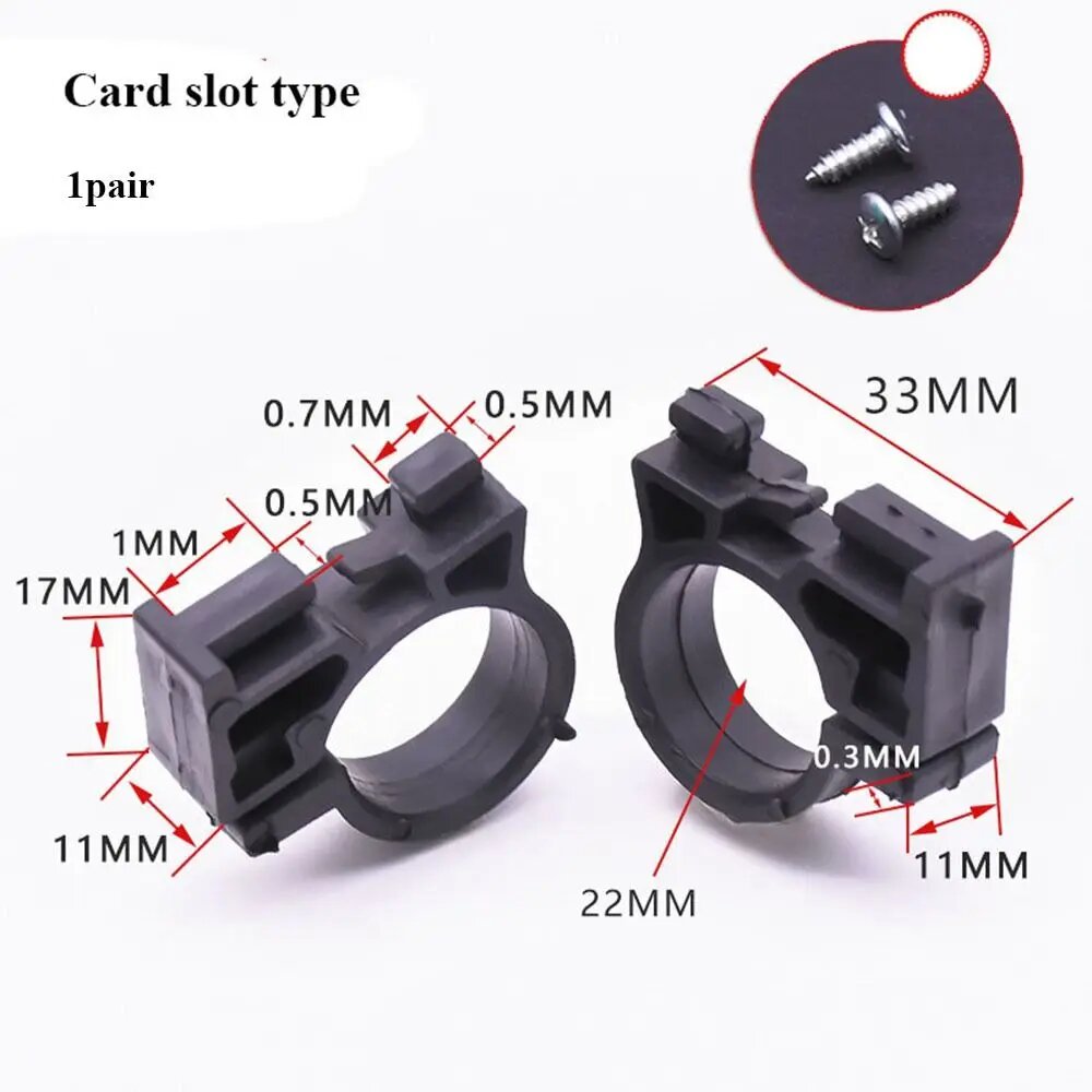 Пластиковые зажимы Card Slot Type, черные, 1 пара