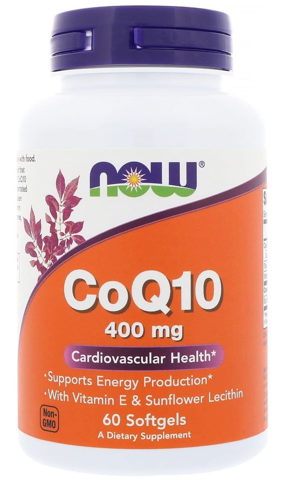 NOW Foods CoQ10, Коэнзим Q10 400 мг 60 гел. капсул