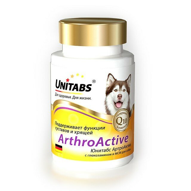UNITABS ArthroАctive с Q10 для собак при болезнях суставов 100таб — фото 1