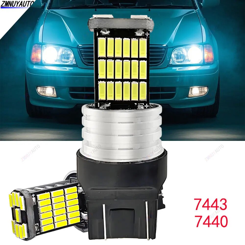 2 шт. Лампы T20 7443 LED Красные, 12V