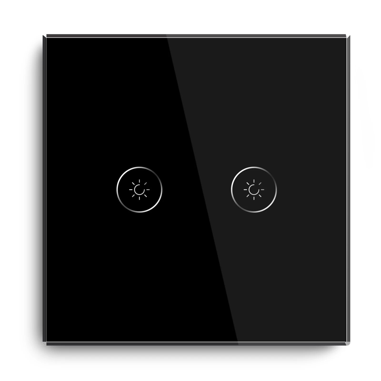 Bseed EU Сенсорный диммер 2 клавиши белый/черный/золотой Черный, 2Gang Black