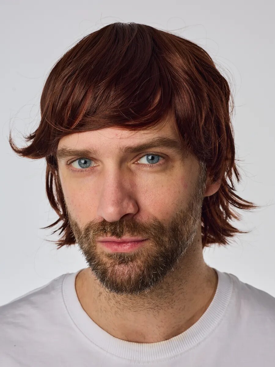 Парик мужской модельная стрижка театральный средняя длина